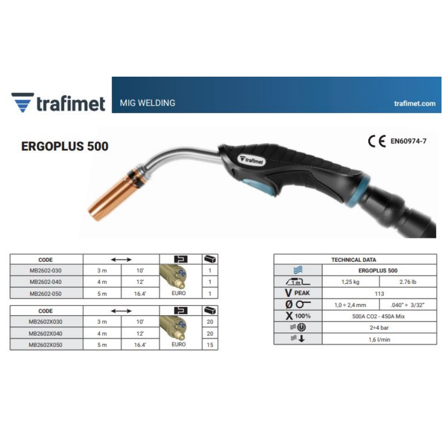 TRAFIMET MIG MAG GORIONIK ERGOPLUS 500 4metra EURO - Gorionici | Ecomex DOO Čačak