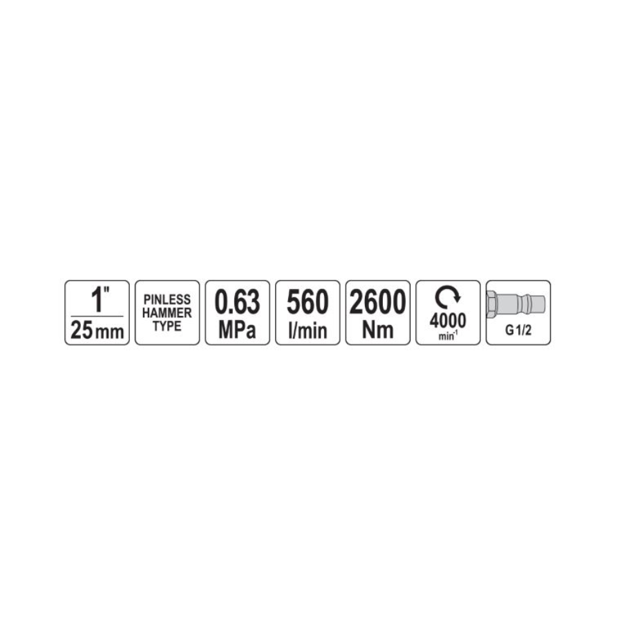 YATO PIŠTOLJ PNEUMATSKI 1" 2600Nm S - YATO | Ecomex DOO Čačak
