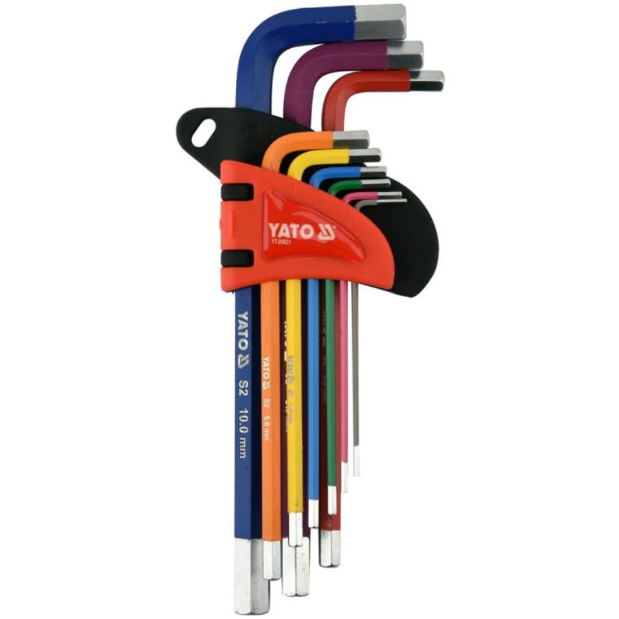 YATO SET DUGIH INBUSA 1.5 - 10 MM 9/1 BOJA - Ključevi | Ecomex DOO Čačak