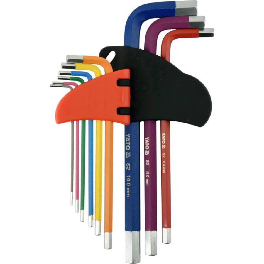YATO SET DUGIH INBUSA 1.5 - 10 MM 9/1 BOJA - Ključevi | Ecomex DOO Čačak