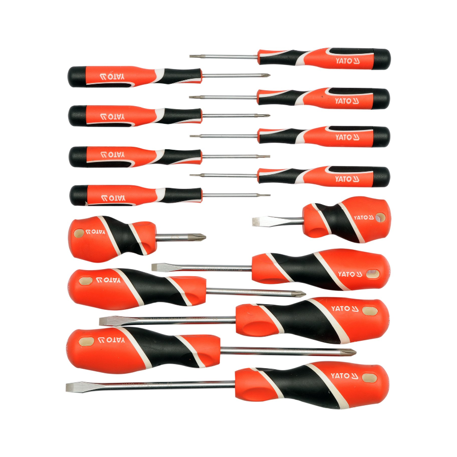 YATO SET ODVIJAČA RAVNI,KRSTASTI,TORX 15/1 - YATO | Ecomex DOO Čačak